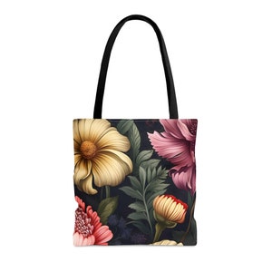 Floral Print Tote Bag - Stylish and Functional - Etsy