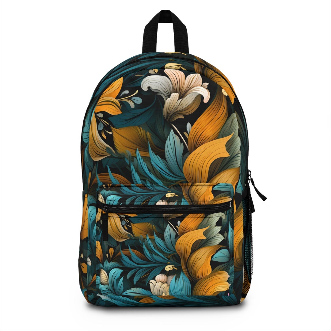 Boho Nature Pattern Backpack , Cottagecore Backpack, Goblincore ...