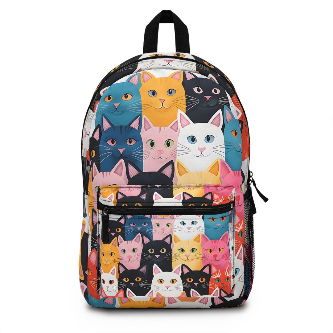 Cat Lover Gifts: Stylish Cat Pattern Backpack for Fashionable and ...