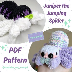 Juniper the Jumping Spider Crochet Pattern – Amigurumi Plushie (digital ...