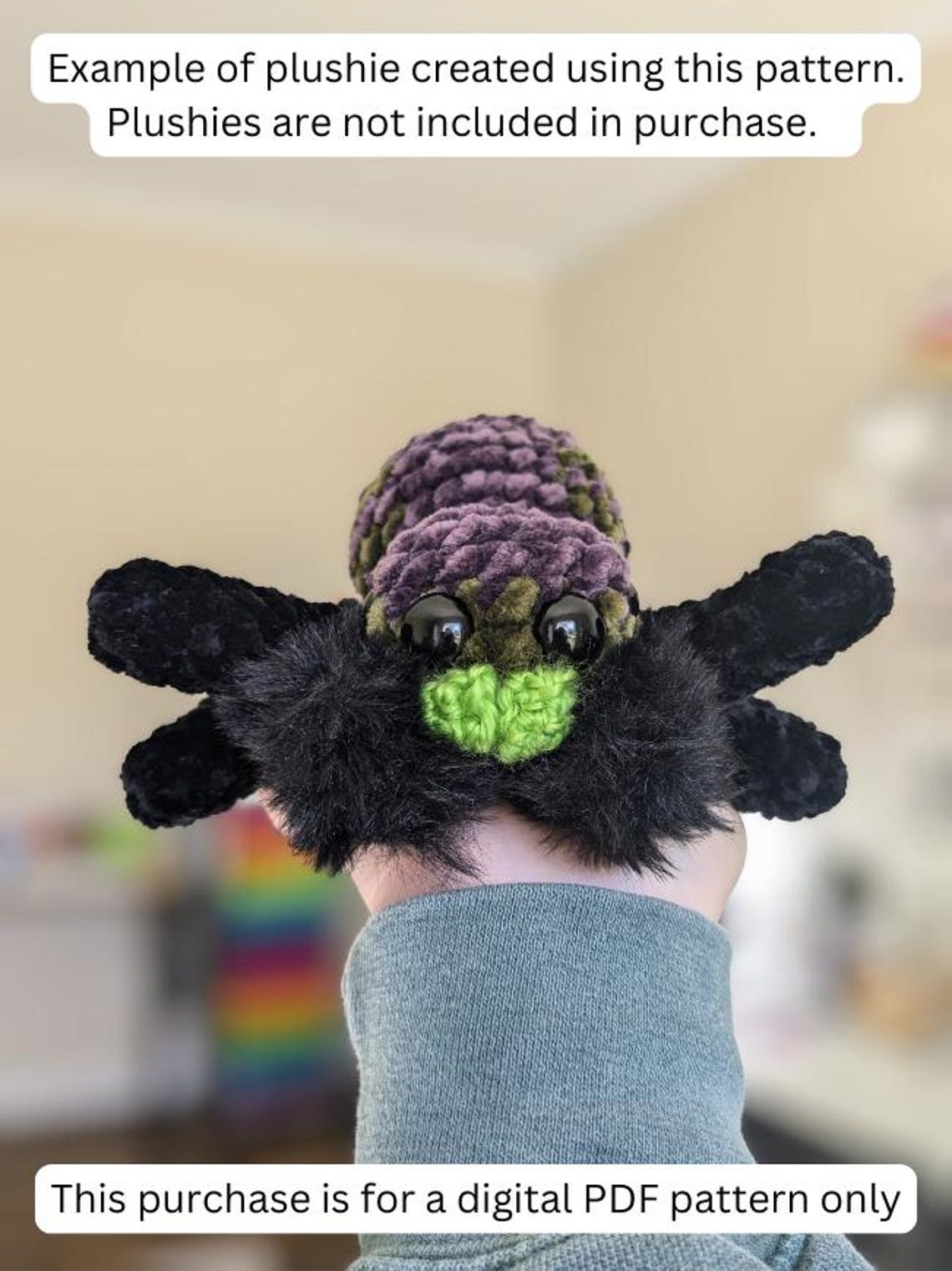 Juniper the Jumping Spider Crochet Pattern – Amigurumi Plushie (digital ...
