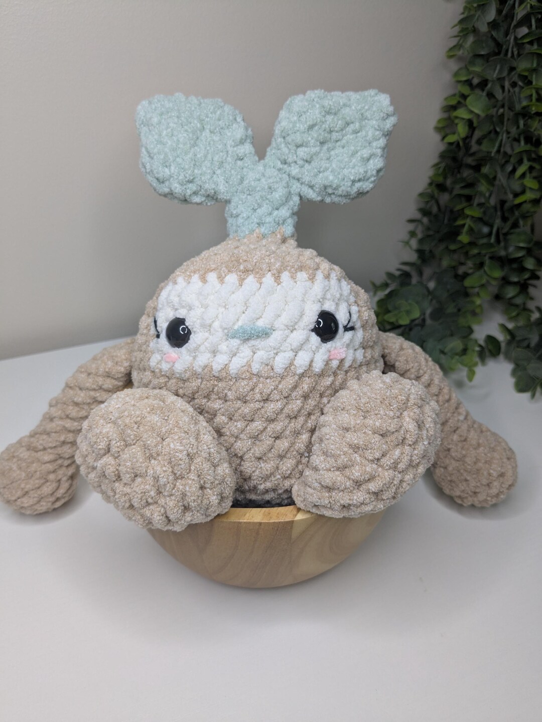 Crochet Sprout Monster Plushie – Handmade Cuddly Stuffed Animal - Etsy