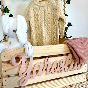 Newborn Baby Gift Wooden Crate Box , Baby Closet , Toy Box, Custom Gift ...