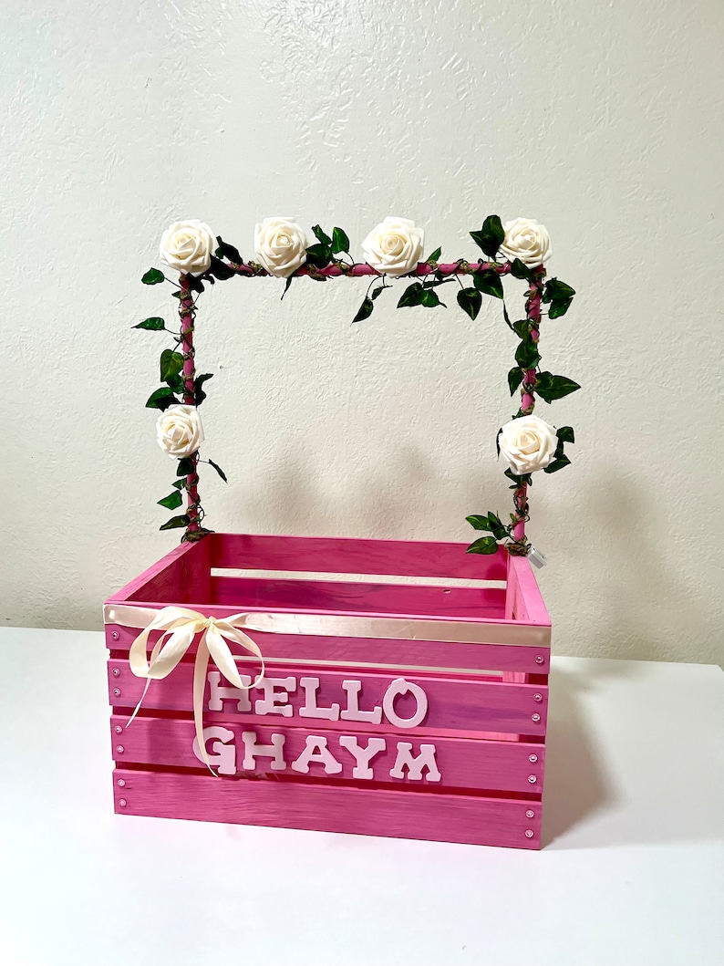 Newborn Baby Gift Wooden Crate Box , Baby Closet , Toy Box, Custom Gift ...