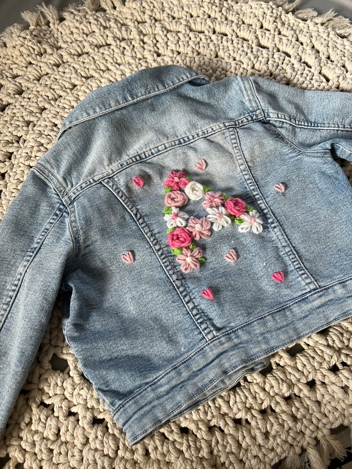 Personalised Denim Jacket for Baby Girl, Gift for Toddler Girl ,custom ...