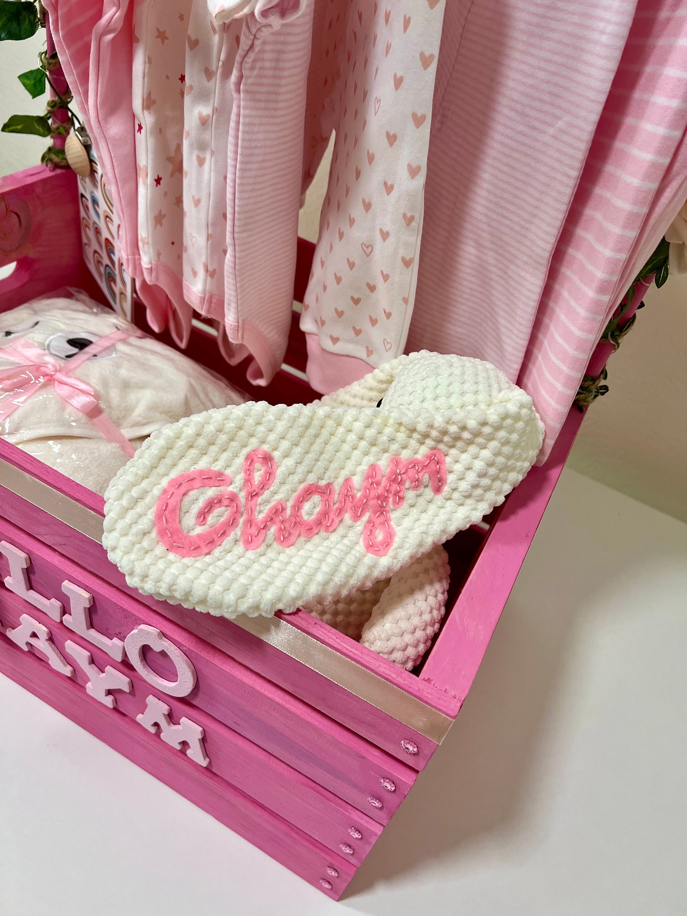 Newborn Baby Gift Wooden Crate Box , Baby Closet , Toy Box, Custom Gift ...