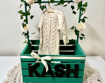 Newborn Baby Gift Wooden Crate Box , Baby Closet , Toy Box, Custom Gift ...