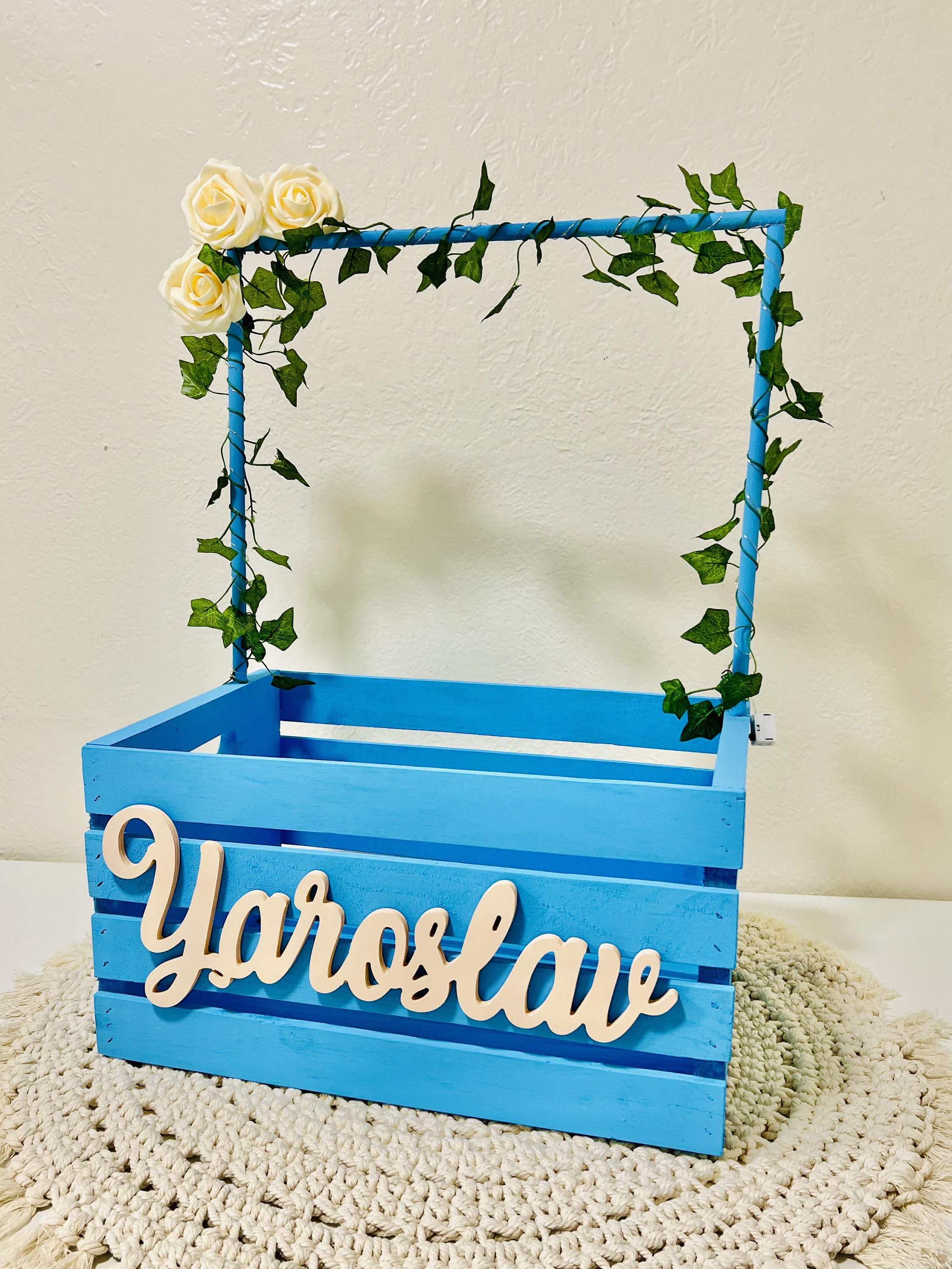 Newborn Baby Gift Wooden Crate Box , Baby Closet , Toy Box, Custom Gift ...