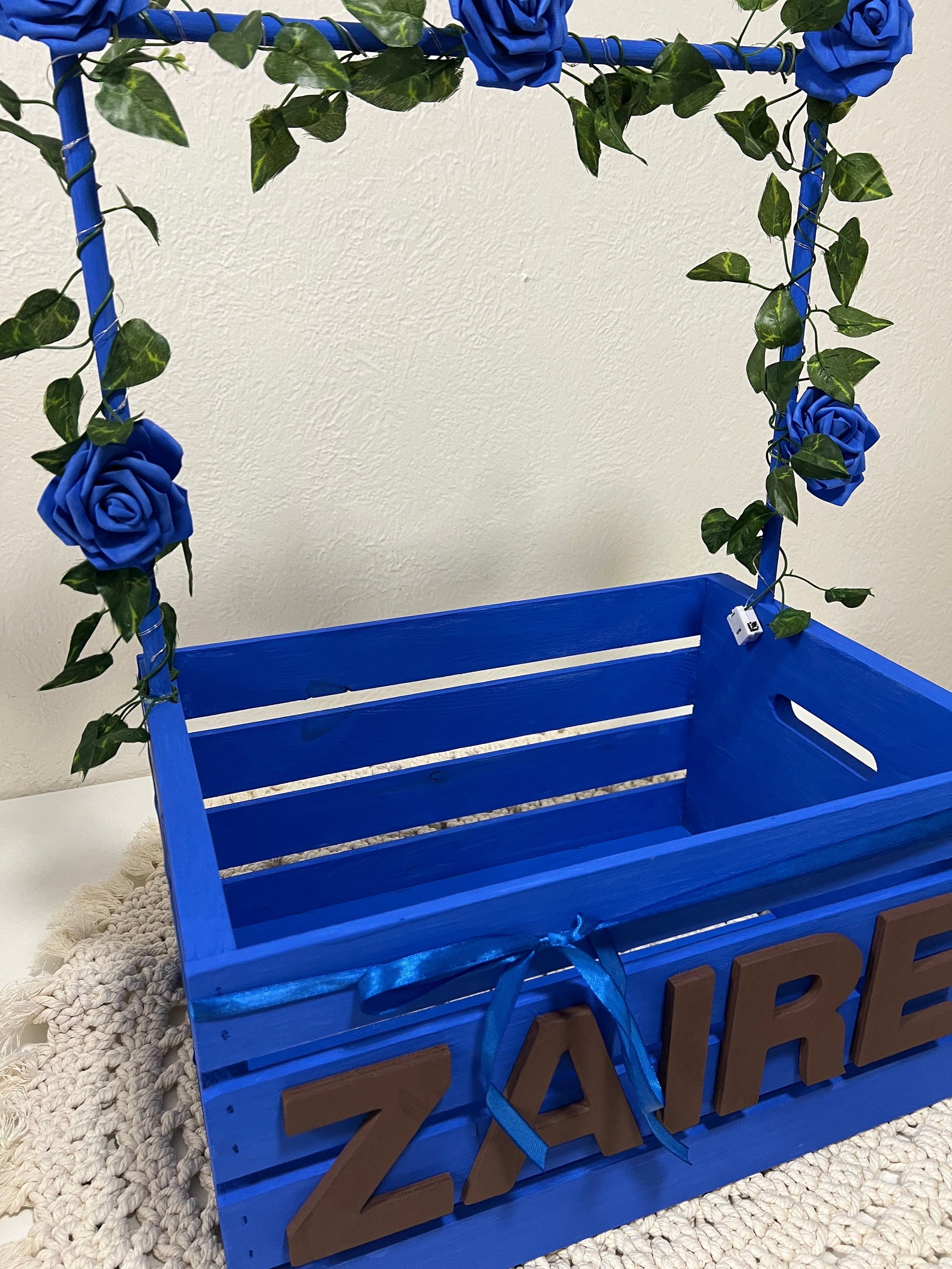 Newborn Baby Gift Wooden Crate Box , Baby Closet , Toy Box, Custom Gift ...