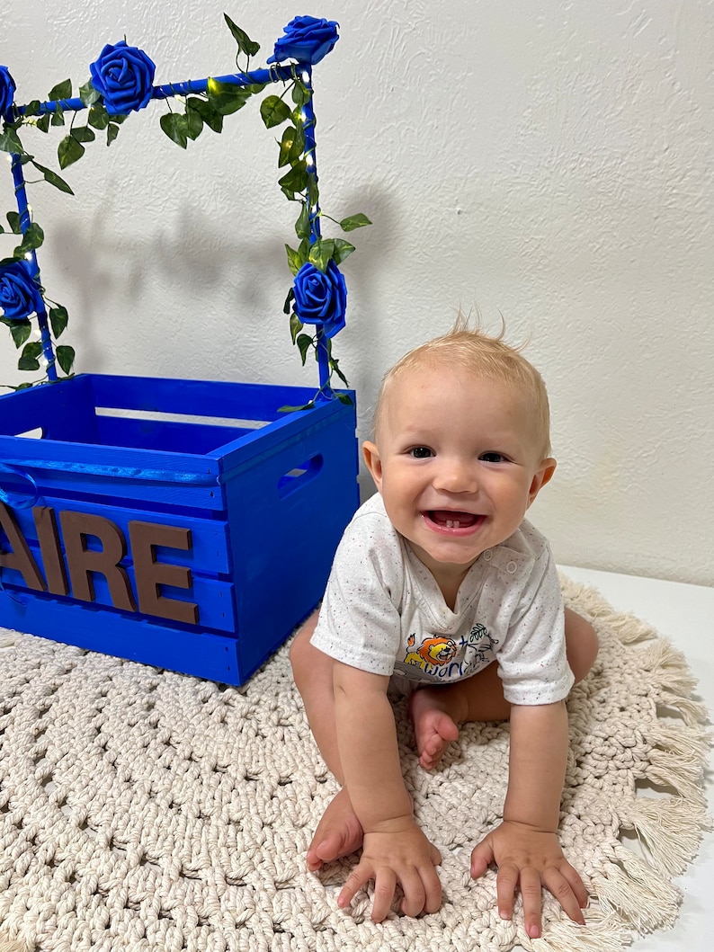 Newborn Baby Gift Wooden Crate Box , Baby Closet , Toy Box, Custom Gift ...