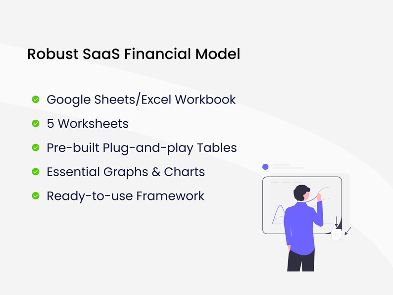 Saas Financial Model Template - Etsy