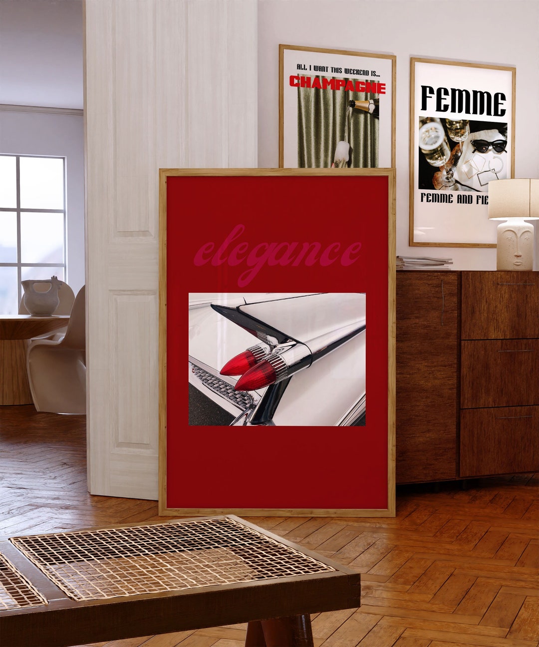 Cadillac Print, Vintage Car Poster, Retro Poster, Cute Apartment Decor ...