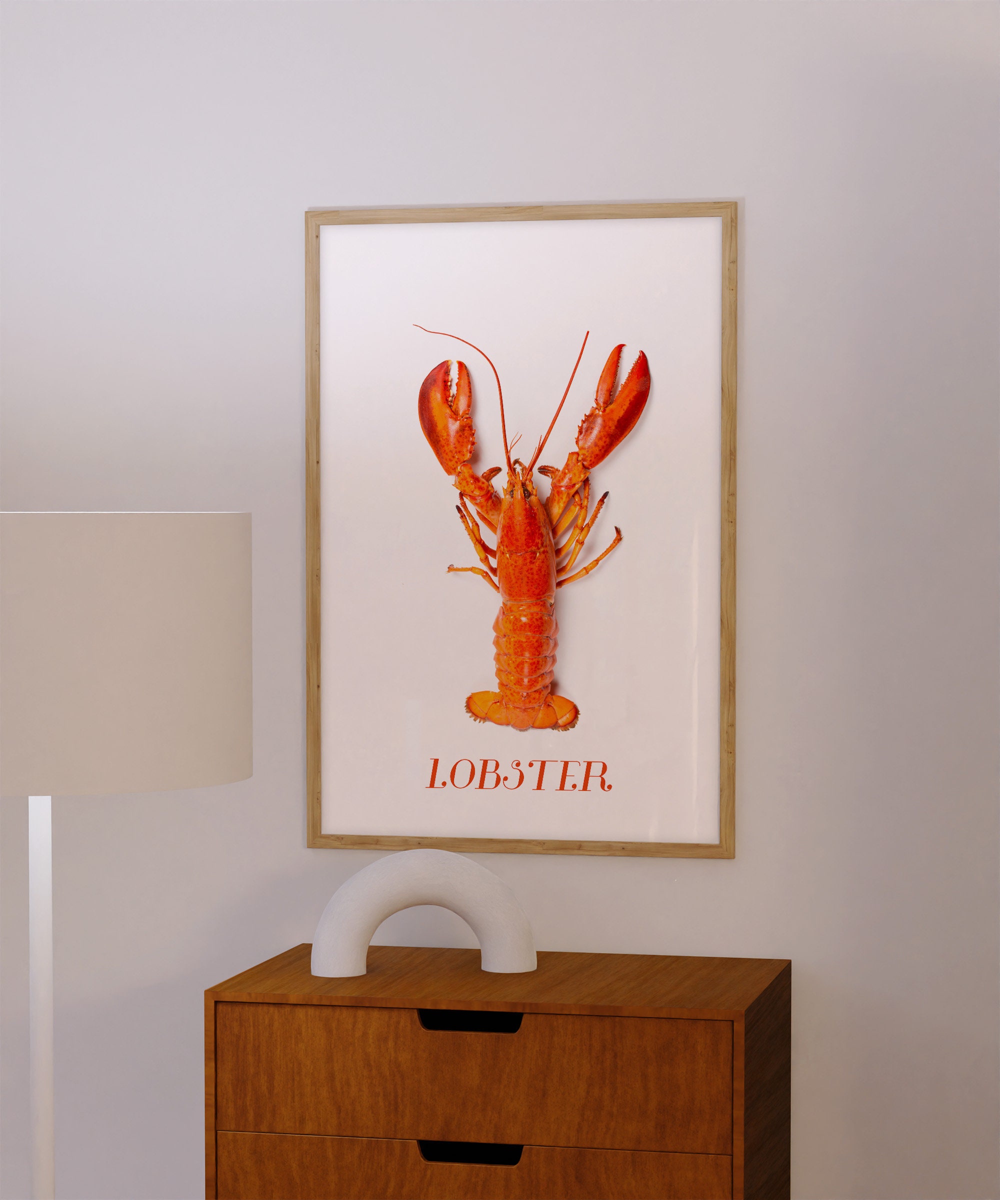 Lobster Poster, Wallart Printable, Red Lobster, the Lobster Poster, 70s ...