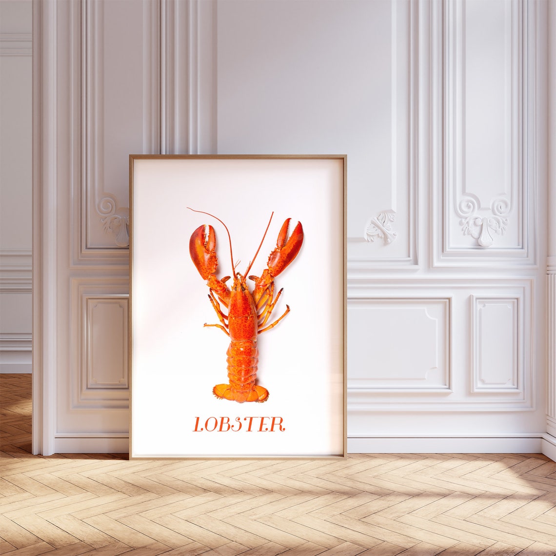 Lobster Poster, Wallart Printable, Red Lobster, the Lobster Poster, 70s ...