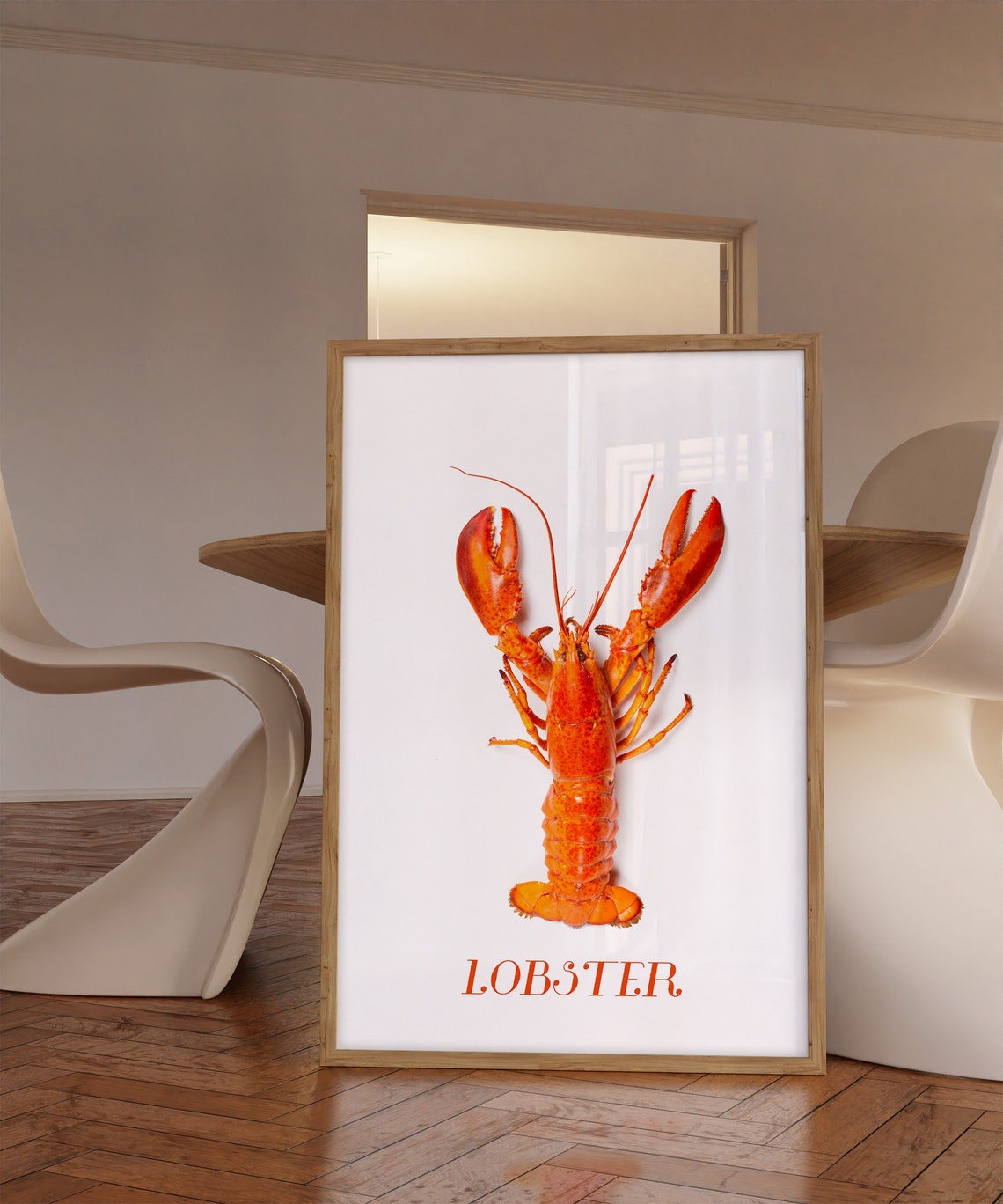 Lobster Poster, Wallart Printable, Red Lobster, the Lobster Poster, 70s ...