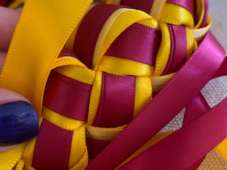 Graduation Aloha Ribbon Lei maroon and Yellow Gold, 2024 Graduates ...