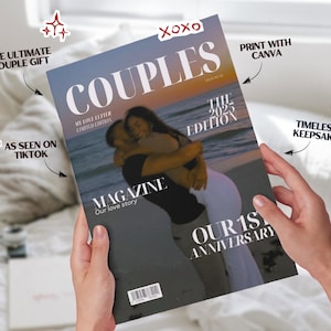 Custom Couple Magazine | Editable Canva Template | Personalized ...