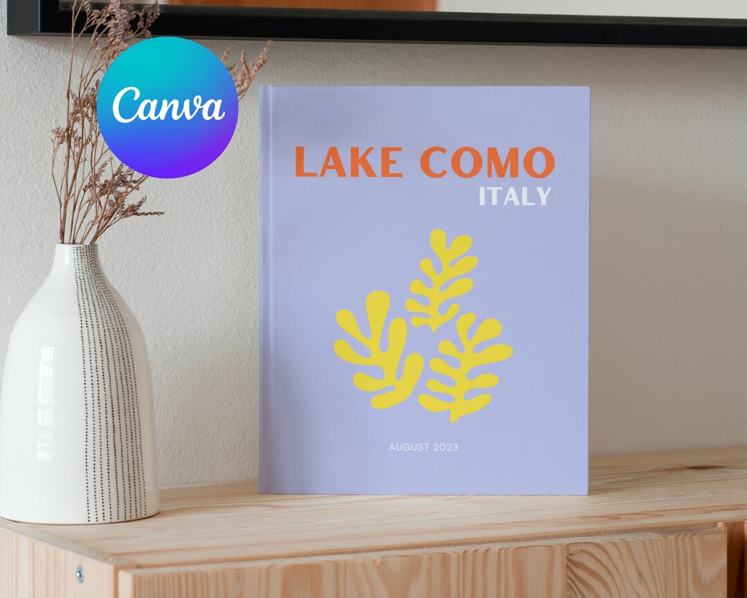 Lake Como Travel Photo Book Template: Customizable Travel Journal ...