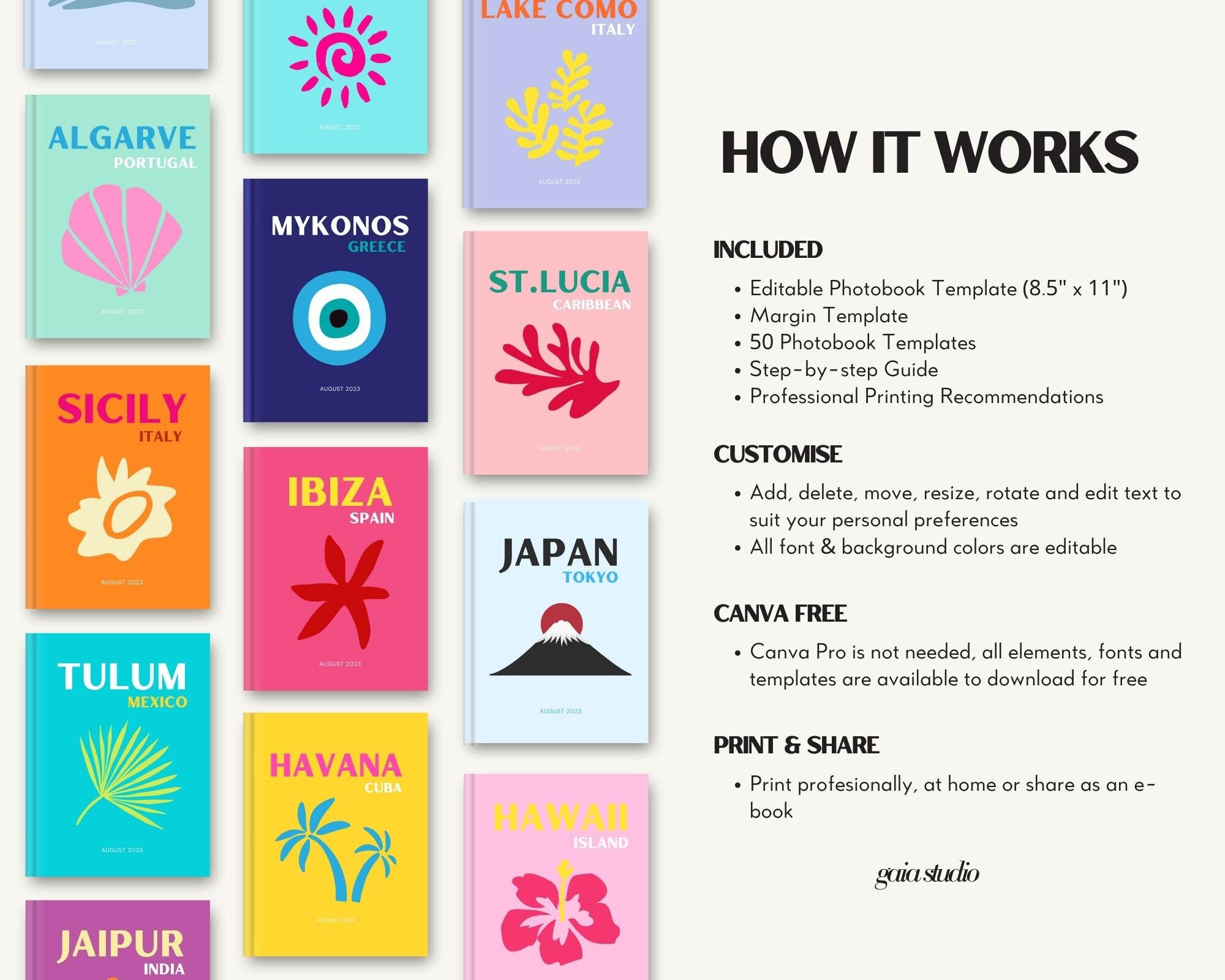 Japan Travel Print Photo Book Template | Customizable Coffee Book Table ...
