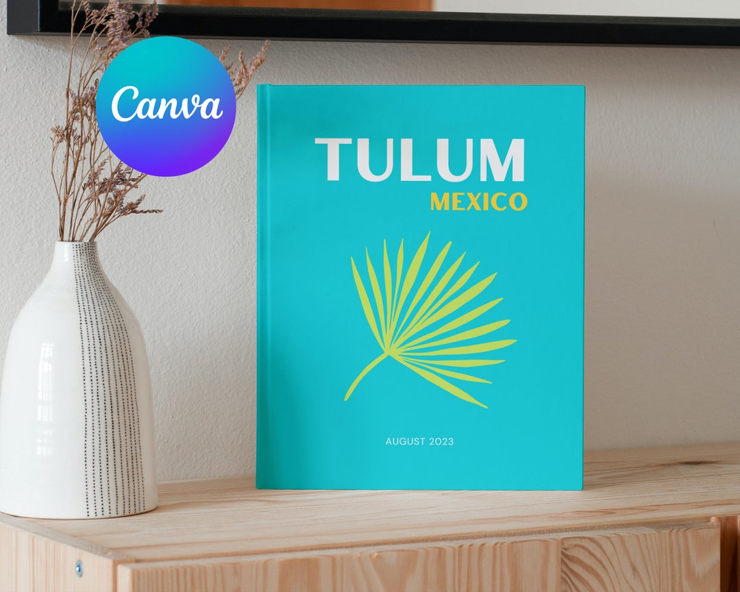 Tulum Travel Print Photo Book Template | Customizable Coffee Book Table ...