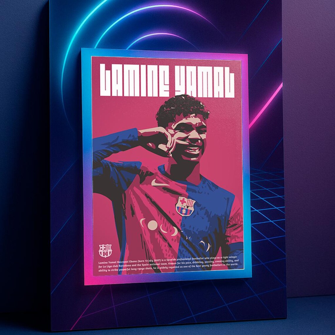 Lamine Yamal Poster: FC Barcelona Football Art (digital Download) - Etsy