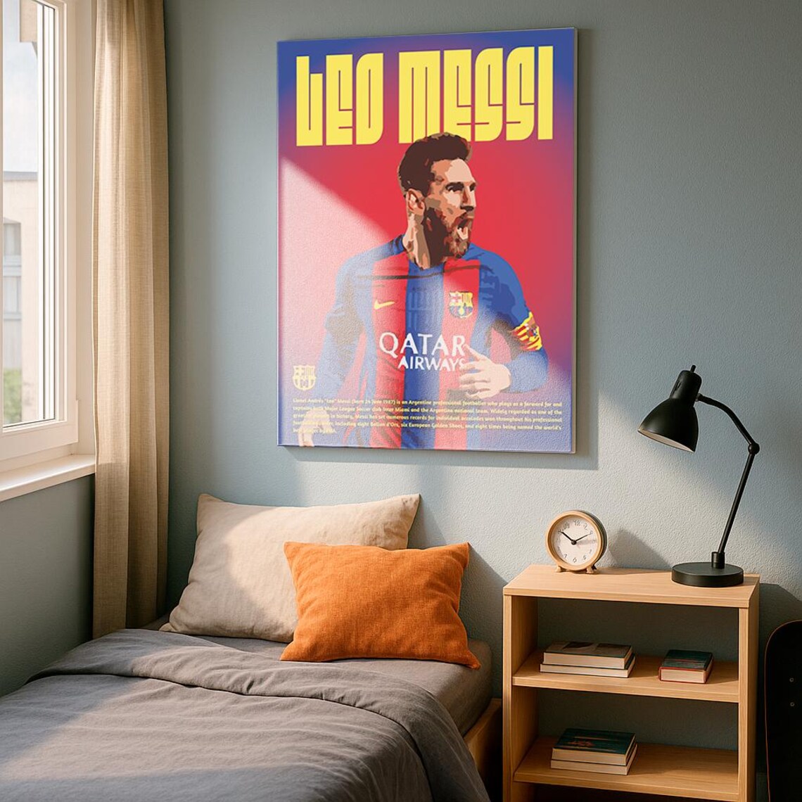 Leo Messi Barcelona Poster: Soccer Wall Art (digital Download, No ...