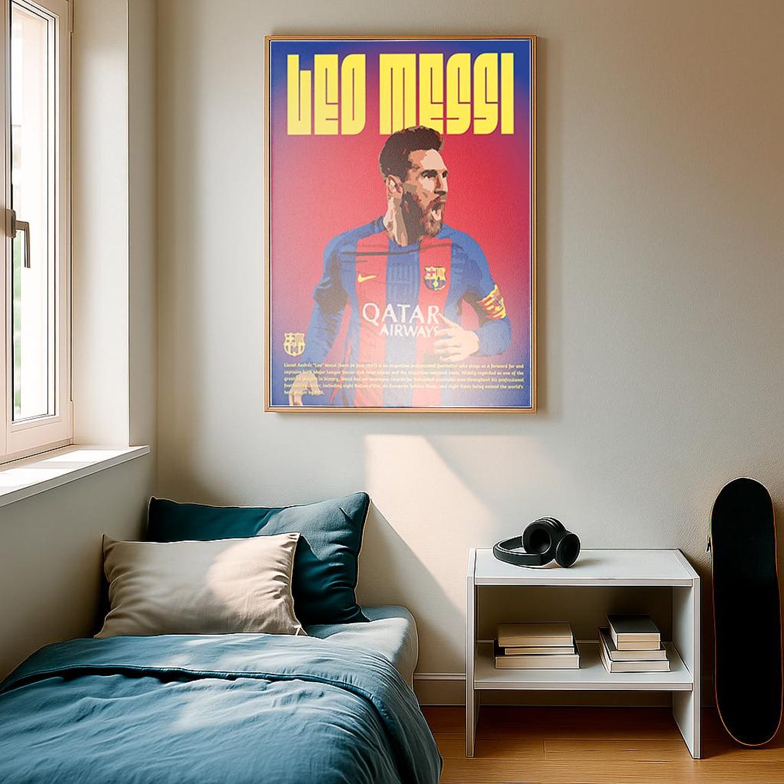 Leo Messi Barcelona Poster: Soccer Wall Art (digital Download, No ...