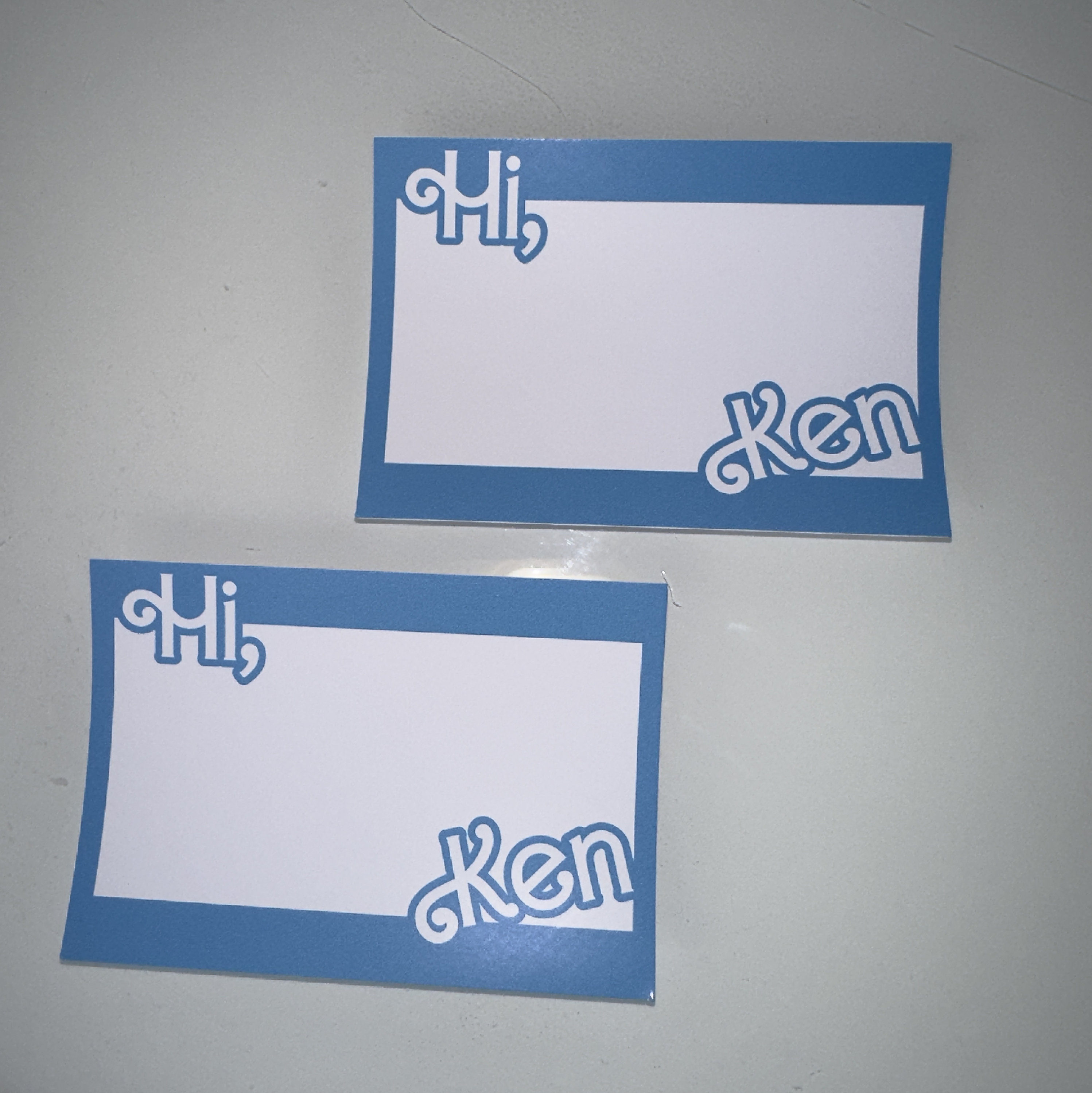 Blue Ken Name Tags 10 Barbie Sticker Tags for Birthdays, Bachelorettes ...