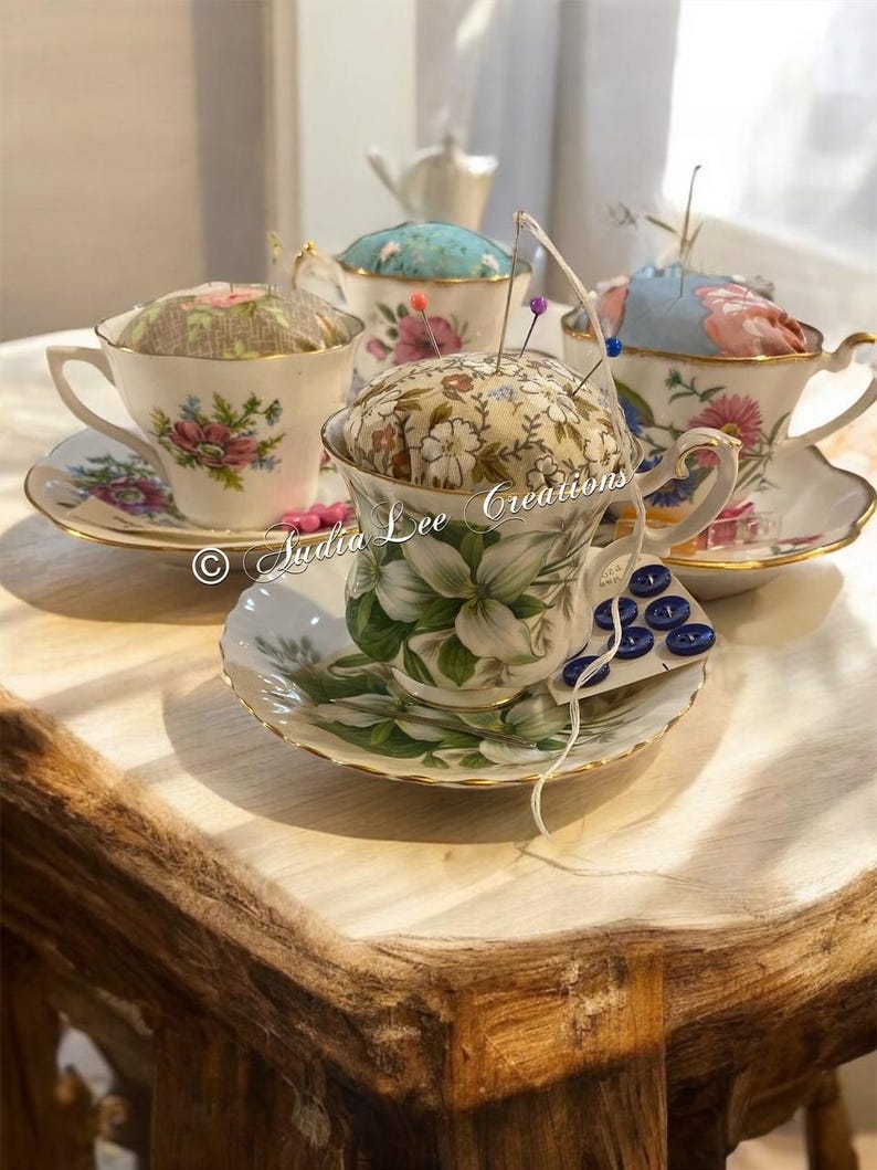 Teacup Pin Cushions - Etsy