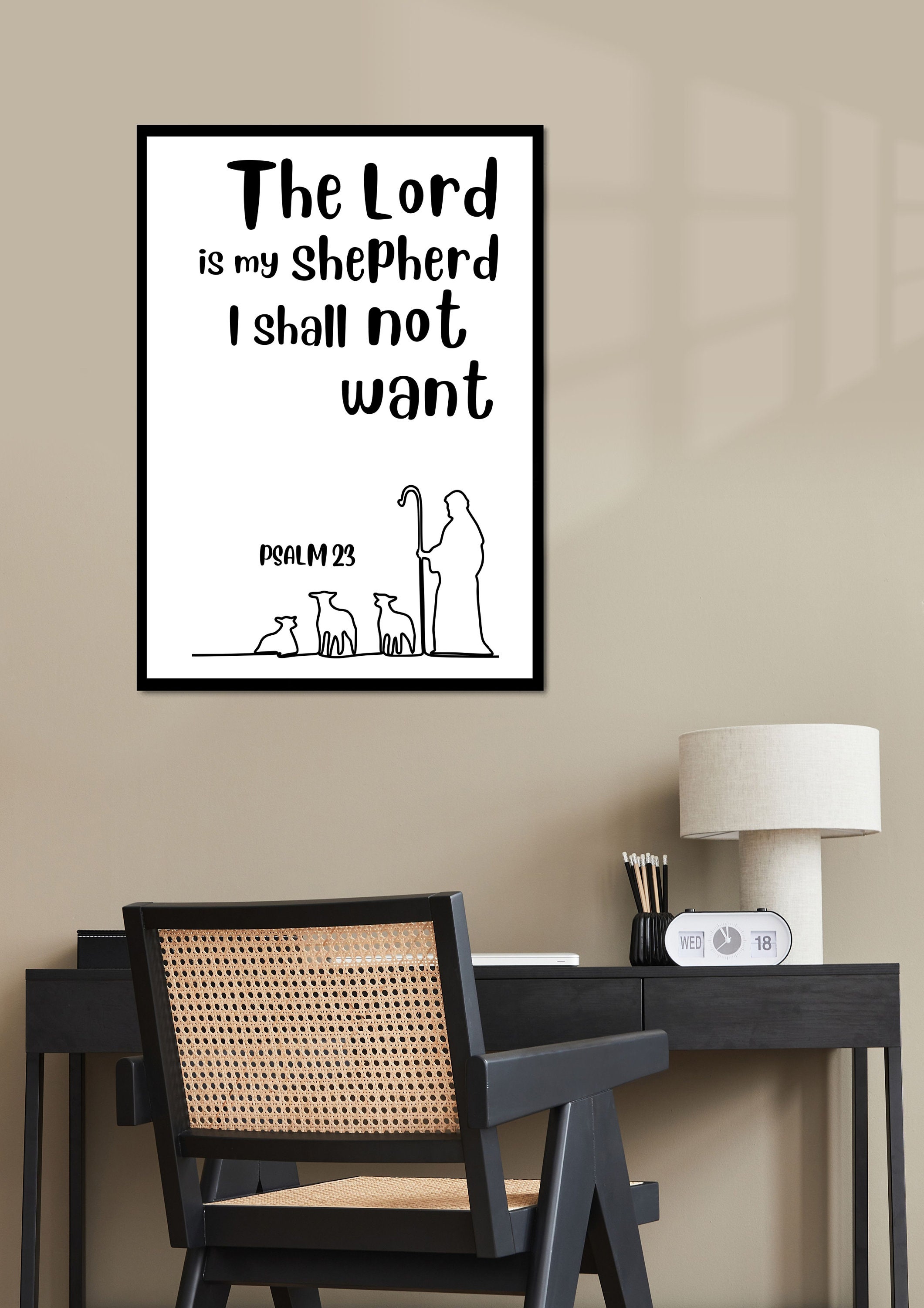 Psalm 23 the Lord is My Shepherd I Shall Not Want, Christian Bible ...