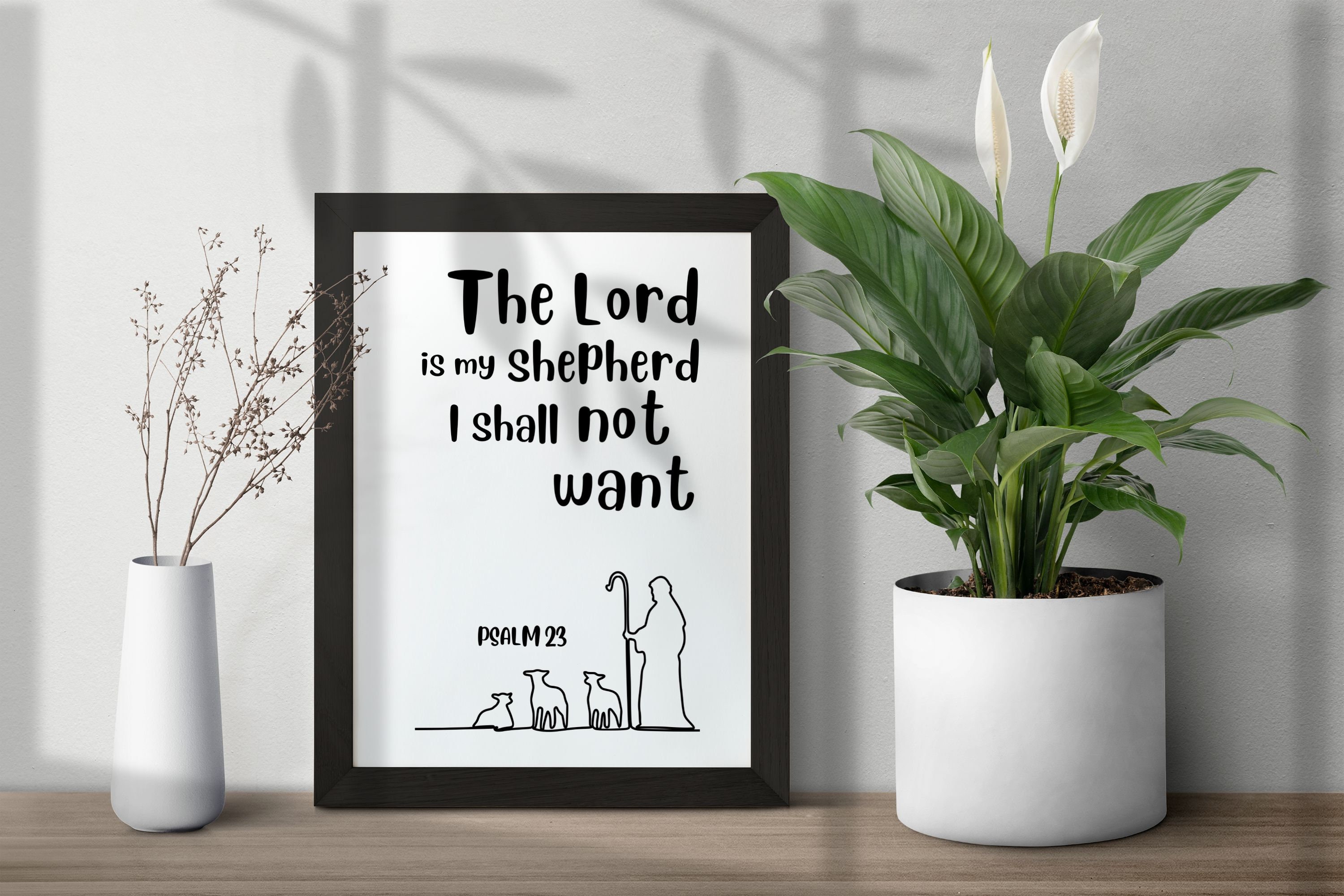 Psalm 23 the Lord is My Shepherd I Shall Not Want, Christian Bible ...