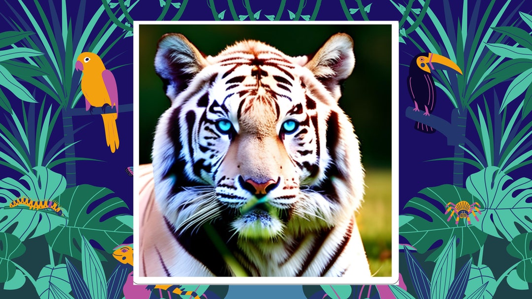 White Tiger Sticker Jungle Animal Decal Gift for Her - Etsy