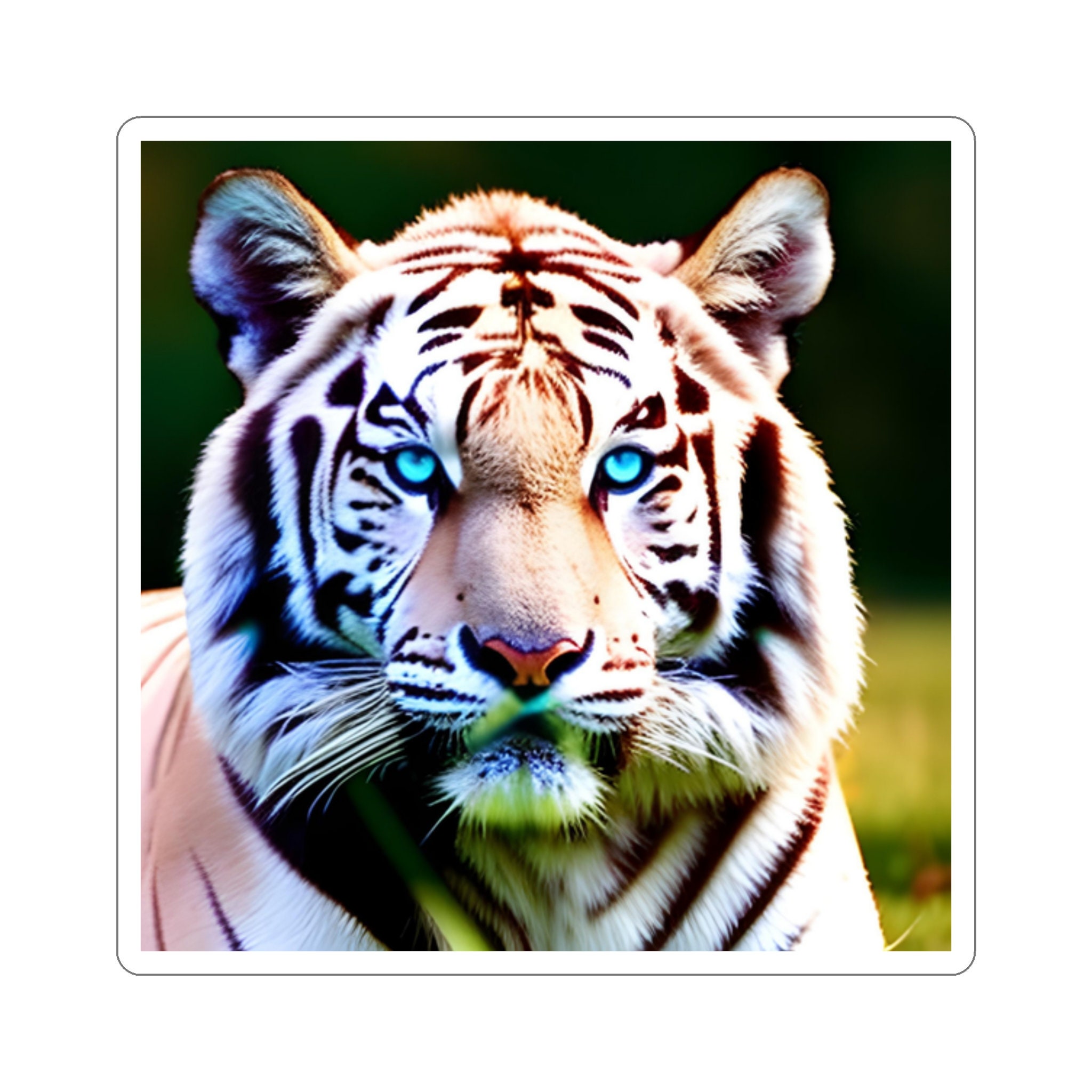 White Tiger Sticker Jungle Animal Decal Gift for Her - Etsy