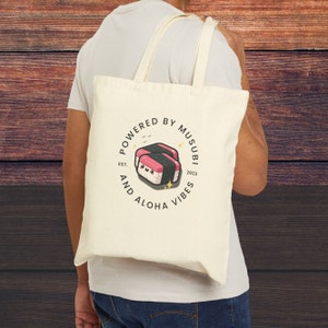 Musubi Tote Bag - Eco-friendly Reusable Canvas Grocery & Book Bag ...