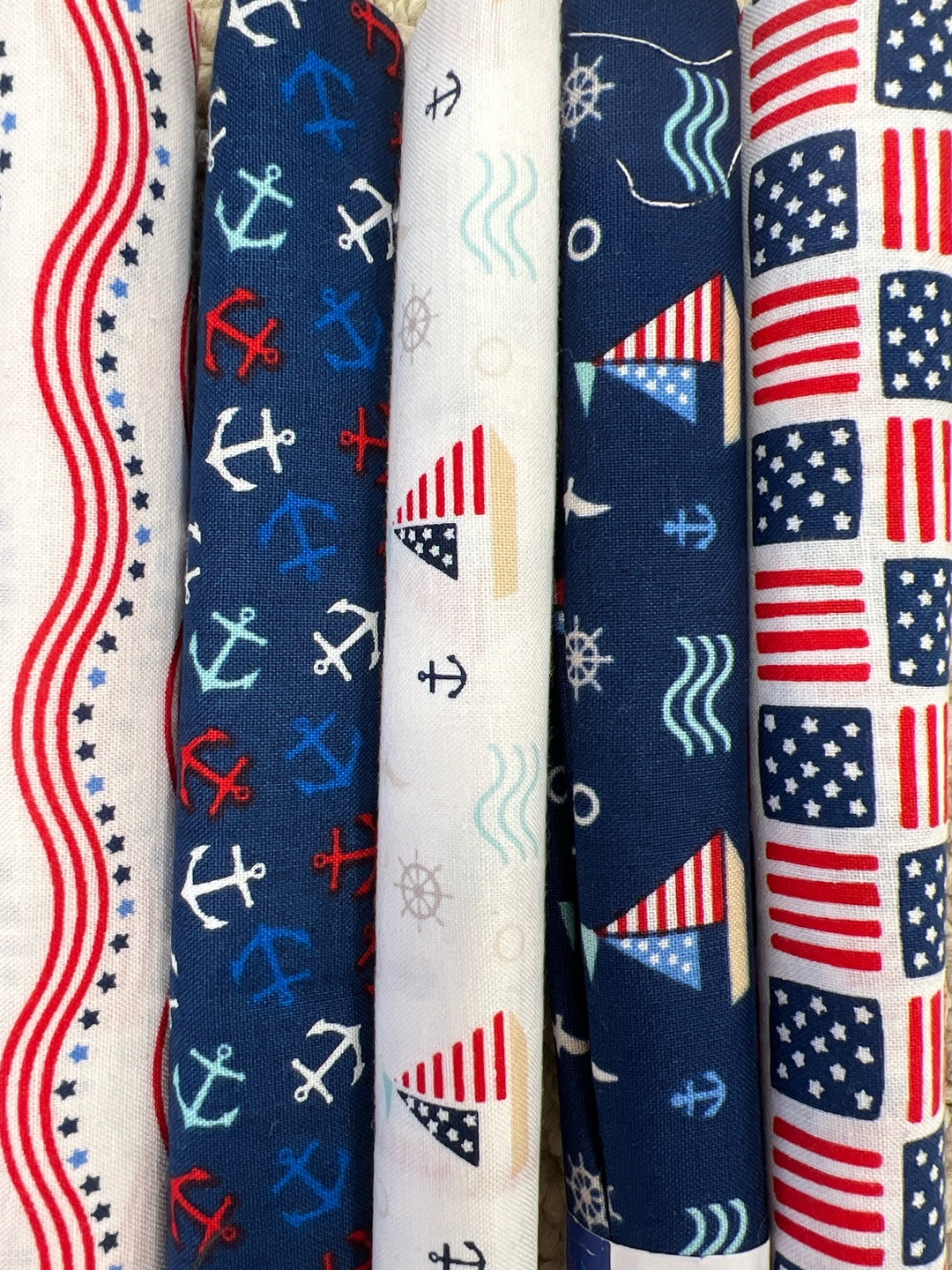 Emma and Mila USA Patriotic Fat Quarter Bundle, for Eugene Textiles Inc ...