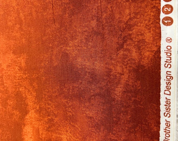 Burnt Orange Grunge Fabric by Brother and Sister Design Studio - Etsy