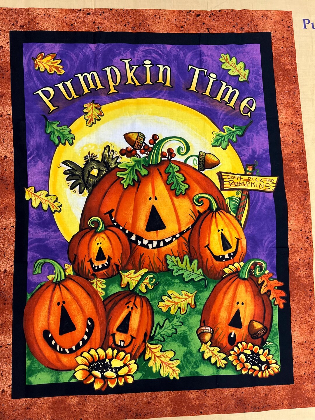 Pumpkin Time Door Fabric Panel, by Debra Jordan Bryan for Springs ...