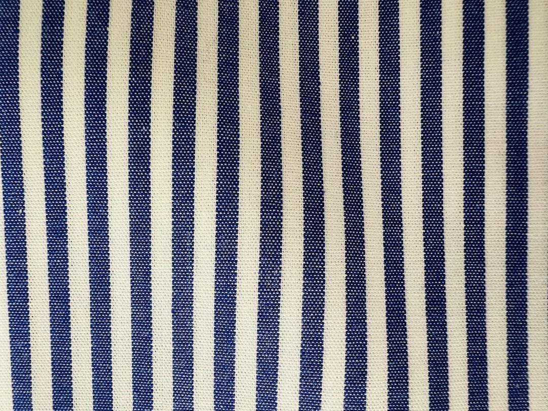 Blue and White Stripe Fabric by Fabric Finders, Florence Alabama 60 ...