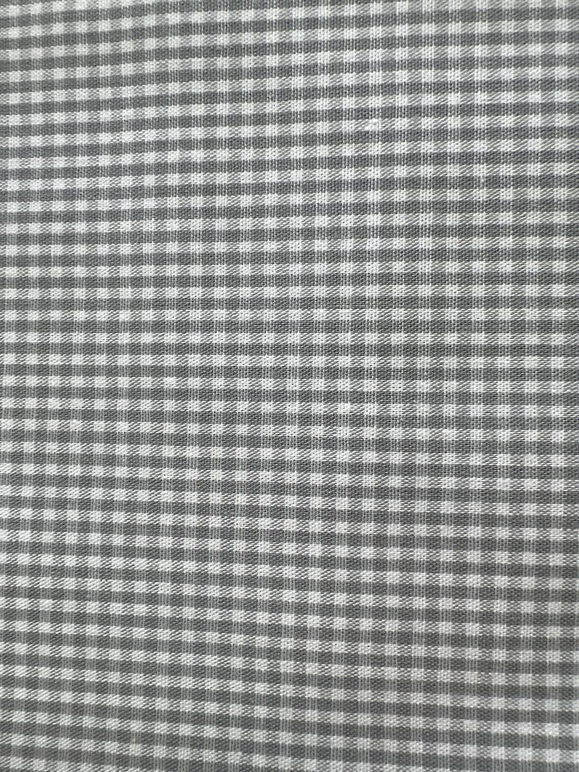 Gray Gingham Fabric, 1/2 Yard, 100% Cotton 60" Wide - Etsy