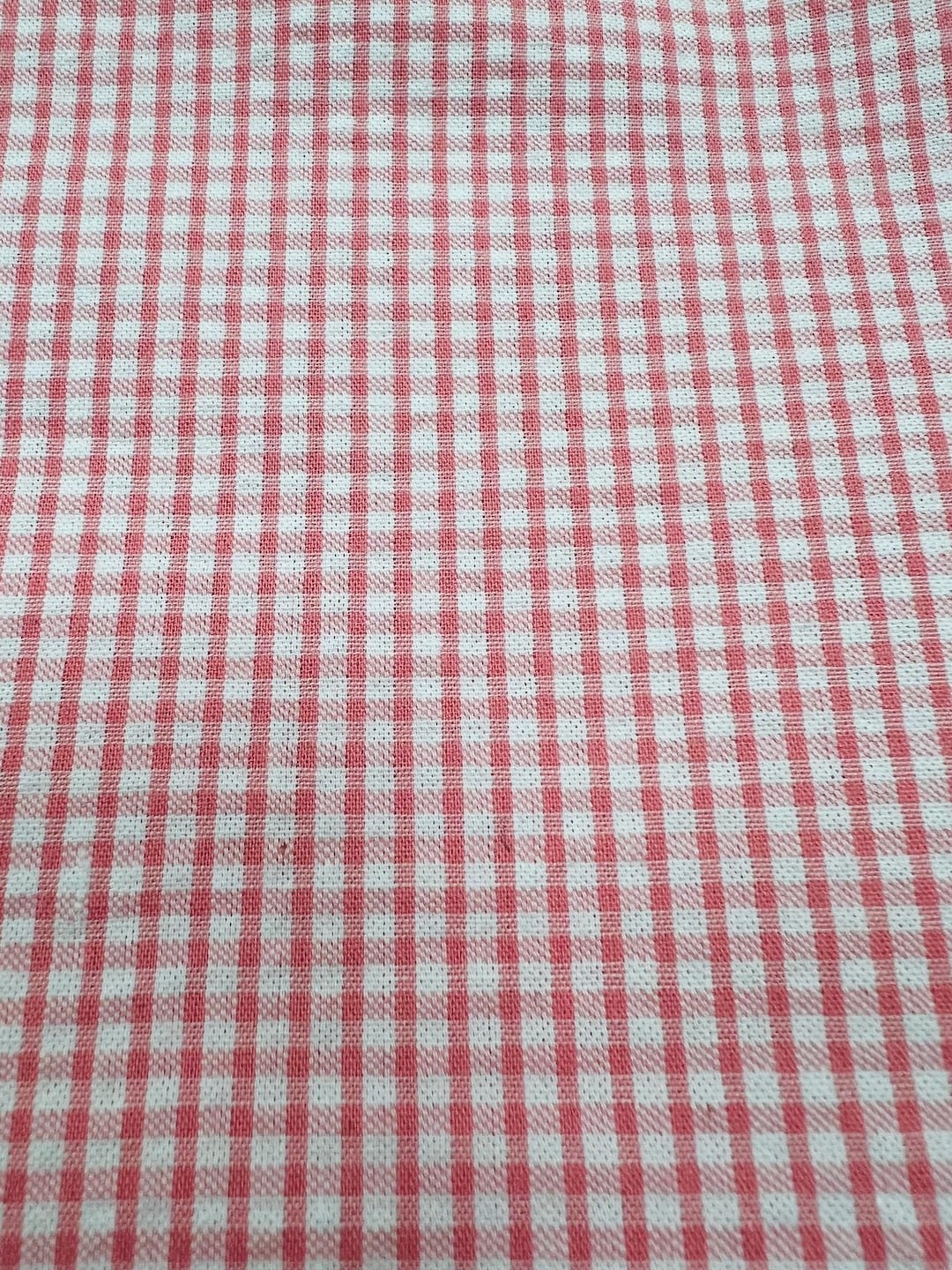 Pink and White Small Check Fabric, by Fabric Finders, Inc. Check Fabric ...