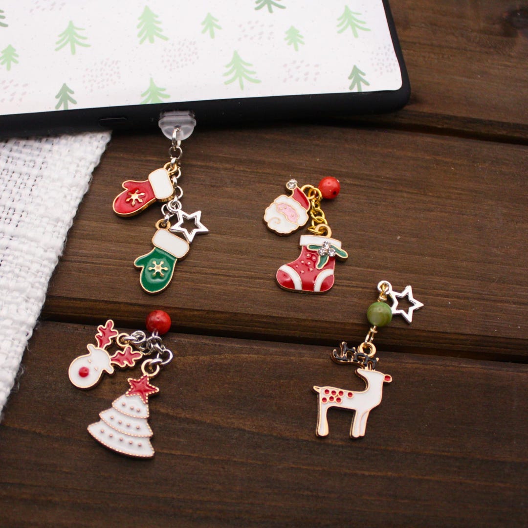 Christmas Charms for Kindle, Kobo, Ereader Charm | Santa, Bells, Stars ...