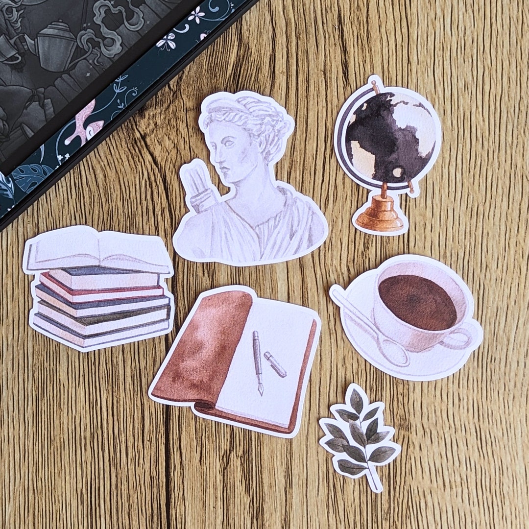 Dark Academia Sticker Bundle 6 Pack for Kindle, Kobo, Boox & Tablet ...