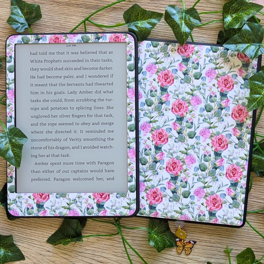 Kindle & Kobo Skin Reusable | Rose Garden Amazon Green Decal, Decorate ...