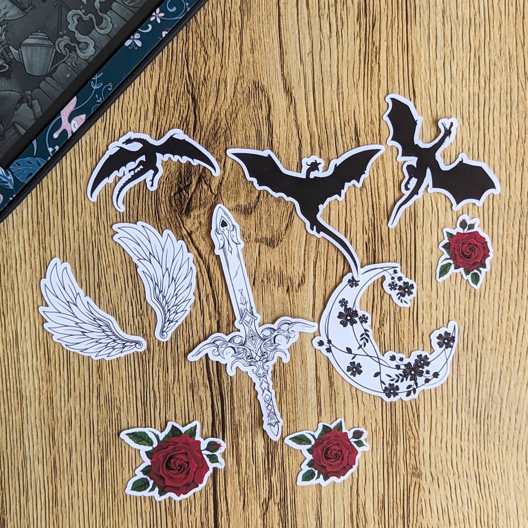 Fantasy Romance Sticker Bundle for Kindle & Tablet, Romantasy, Dragons ...