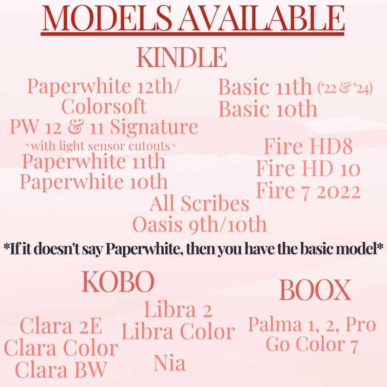 Dark Red Decal for Kindle, Kobo, Boox, Amazon: Reusable Ereader Skin ...