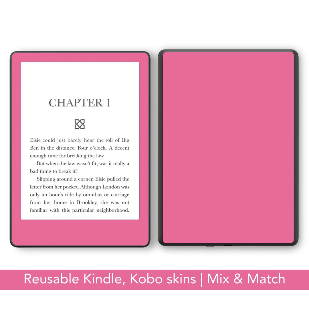 Raspberry Reusable Amazon Kindle, Kobo, Boox Skin, Pink Kobo Decal ...