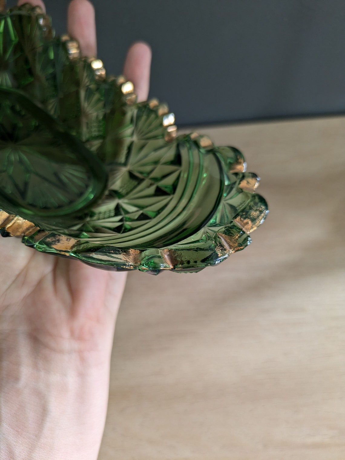 Vintage Green Glass Small Relish Dish or Trinket Dish - Etsy