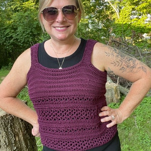 Square Neck Tank Crochet Pattern - Etsy