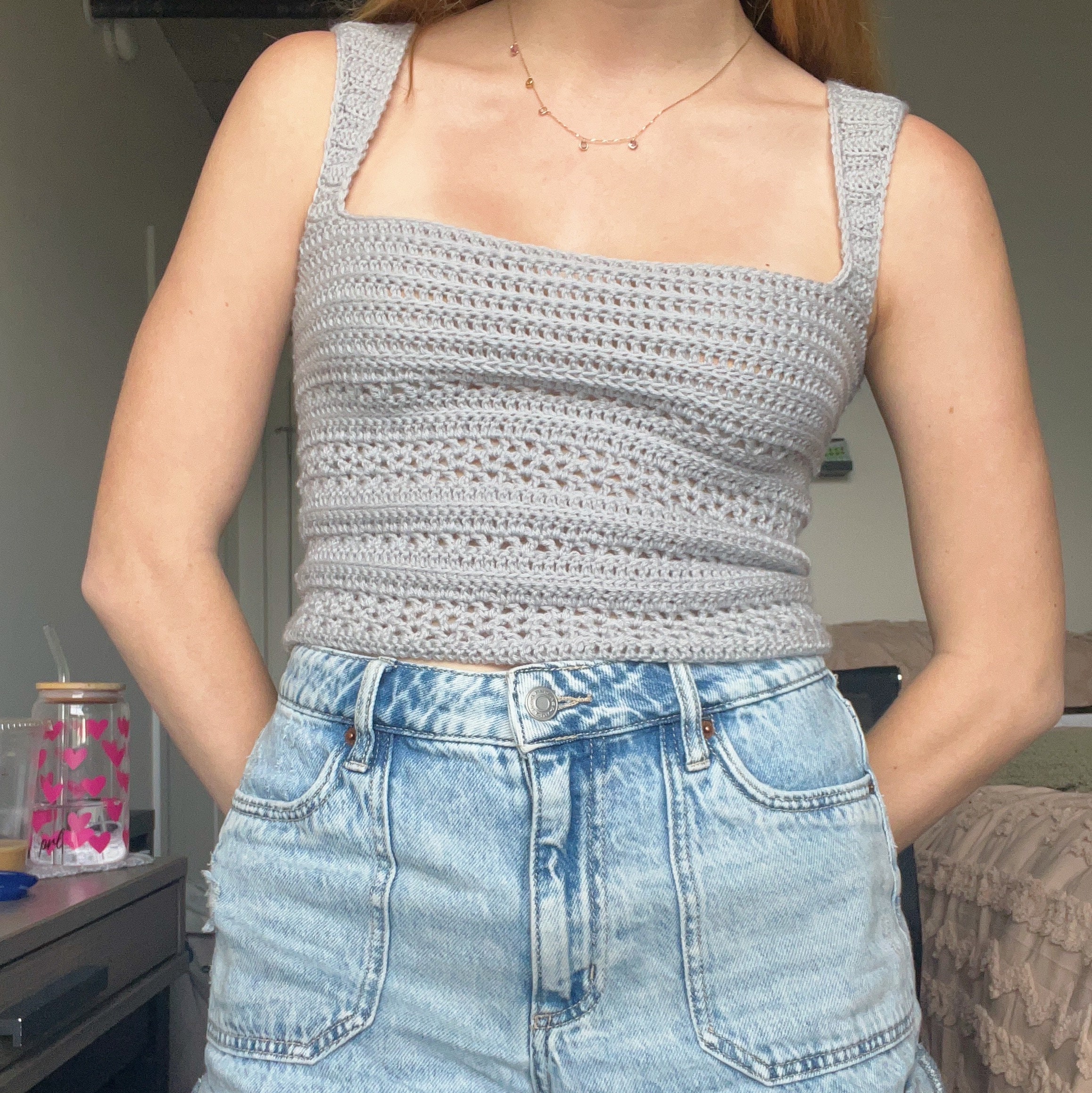 Square Neck Tank Crochet Pattern - Etsy