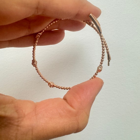 Flexible Beaded Flower Bangle 0.45TCW Lab Grown Diamonds 14K Flexible Beaded Flower Bangle 0.45TCW Lab Grown Diamonds 14K
